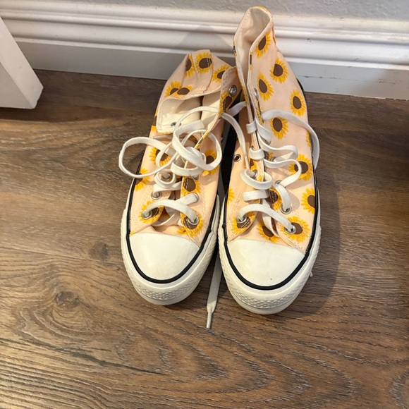 Converse | Shoes | Converse Sunflower Platform Hightop Sneakers | Poshmark